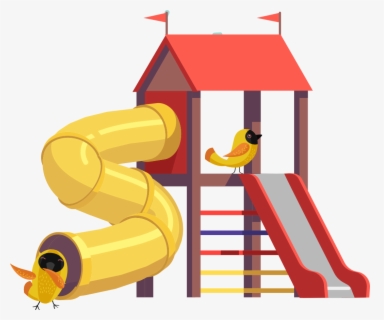 Transparent Playground Slide Clipart - Cartoon Playground White ...