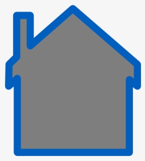 Download House Blue Outline Svg Clip Arts - Blue House Clipart Png ...