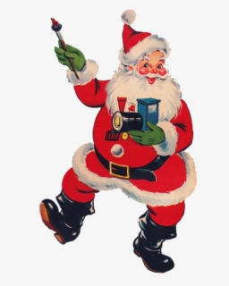 Free Vintage Santa Clip Art with No Background - ClipartKey
