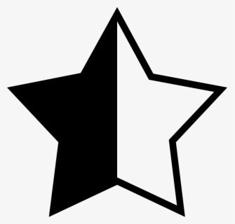 Half Filled Star Icon Clipart , Png Download - Half Star Icon , Free ...
