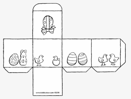 Box For Mini Easter Eggs Colouring Page Drawing Picture - Illustration ...