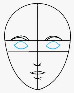 How To Draw Face - Face Line Drawing Guide , Free Transparent Clipart ...