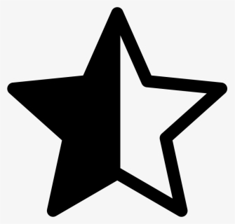 Half Filled Star Icon Clipart , Png Download - Half Star Icon , Free ...