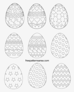 Free Easter Eggs Black And White Clip Art with No Background - ClipartKey