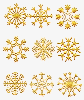 Snowflake Clipart Gold Glitter - Transparent Gold Snowflakes Png , Free ...