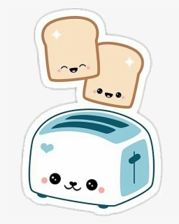 Cute Little Toaster - Kawaii Toast And Toaster , Free Transparent ...