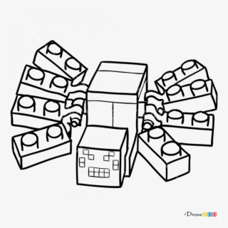 How Draw Lego Mincarft - Minecraft Lego Drawing , Free Transparent ...