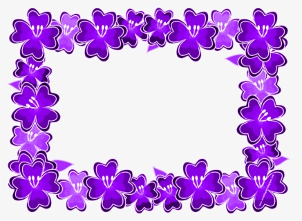 Vector Frame Violets - Flower Borders And Frames , Free Transparent ...