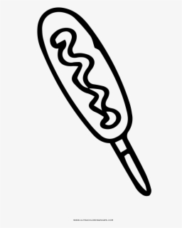 Hot Dog Coloring Page - Line Art , Free Transparent Clipart - ClipartKey