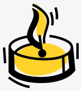 Vector Illustration Of Candle Ignitable Wick Embedded , Free ...