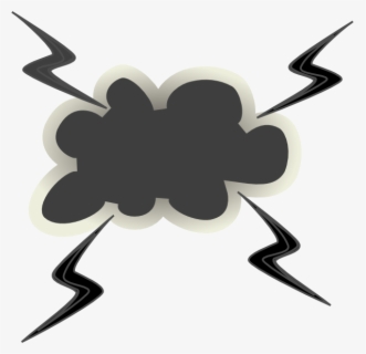 Angry Cloud With Lightening Bolts Clip Art - Angry Cloud Png , Free ...