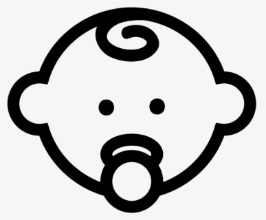 Baby Head Outline With Pacifier Comments - Baby Born Icon Png , Free ...