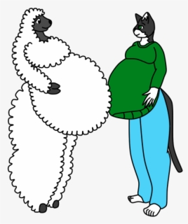 Mary And Boo Are Belly Buddies - Cartoon , Free Transparent Clipart - ClipartKey
