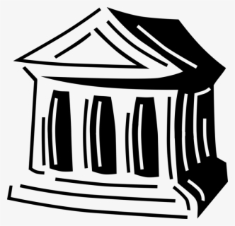 Vector Illustration Of Financial Institution Bank With - Illustration ...