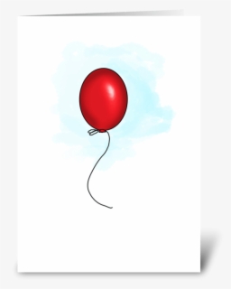 One Red Balloon Greeting Card - Balloon , Free Transparent Clipart ...