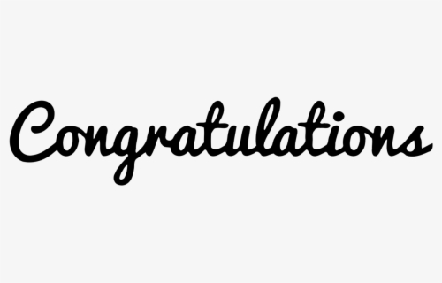 Calligraphy Vector Congratulation - Black Congratulations Transparent ...