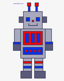 Robot Clipart Rectangle - Robot With 2d Shapes , Free Transparent ...