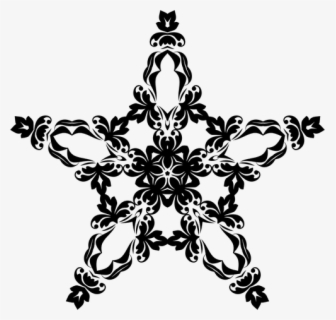 Flourish Star Silhouette - Visual Arts , Free Transparent Clipart ...