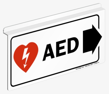 Transparent Direction Sign Png - Automated External Defibrillator ...