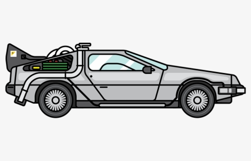 Delorean Clipart Transparent - Back To The Future Delorean Cartoon ...