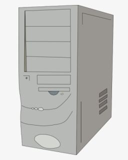 Pc Case Tower Clip Art - White Old Computer Case , Free Transparent ...
