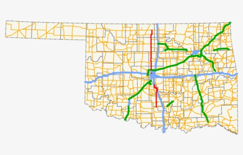 Roadsign Vector Highway Oklahoma - Oklahoma Turnpike Map , Free ...