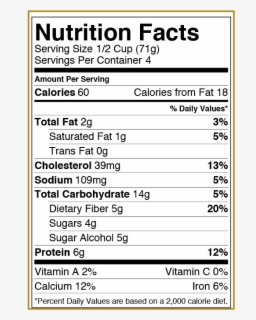 Nutrition Facts Of Chippy , Free Transparent Clipart - ClipartKey