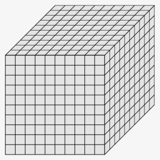 Download Clipart - Base Ten Blocks Black And White - ClipartKey
