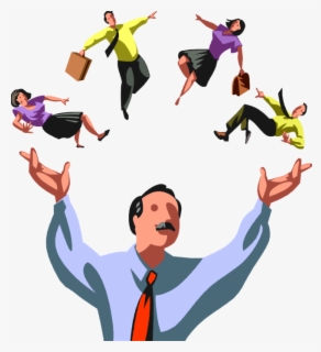 Vector Illustration Of Multitasking Juggler Juggles , Free Transparent ...