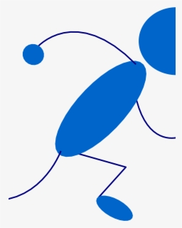 Blue,angle,area - Stick Man Running , Free Transparent Clipart - ClipartKey