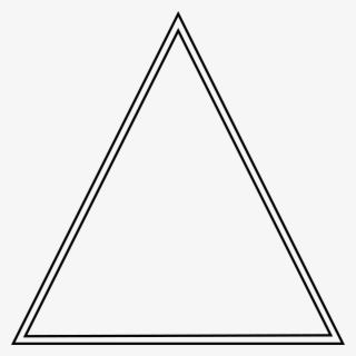 Double Hollow Triangle Clip Art - Triangle Svg , Free Transparent ...
