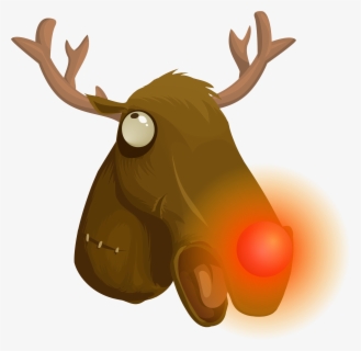 Rudolf Png Free Stock - Cartoon Reindeer Transparent Background , Free ...