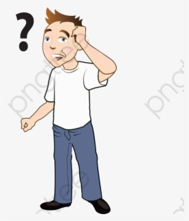 Man Clipart Cartoon - Transparent Background Doubt Png , Free ...