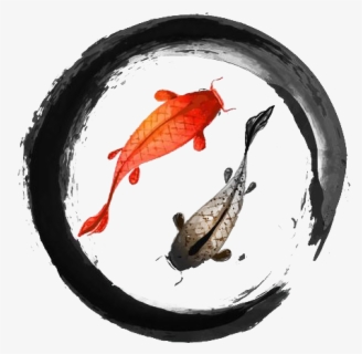 Pisces Transparent Png - Enso Circle And Koi Fish , Free Transparent ...