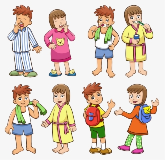 Icons Free Vector Routine - Clipart Morning Routine Emoji , Free ...