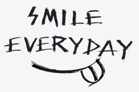 Smile Everyday - Calligraphy , Free Transparent Clipart - ClipartKey