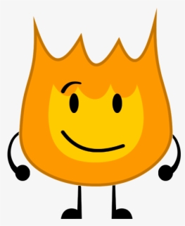 Bfb Firey Sitting , Free Transparent Clipart - ClipartKey