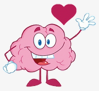 Kawaii Happy Brain With - Cartoon Cute Brain Drawing , Free Transparent ...