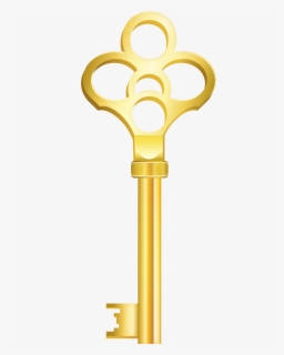 Gold Key Png Clip Art - Golden Key Transparent Background , Free ...