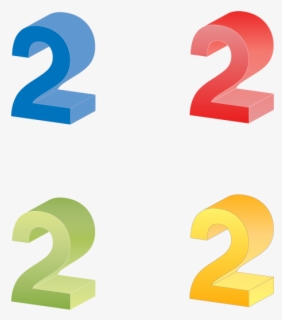 Transparent Number 2 Clipart Images - Yellow Two Clipart , Free ...