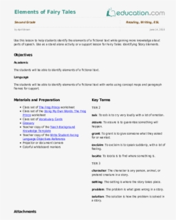 Clip Art Fairy Tale Elements - Sample Lesson Plan For Kindergarten ...