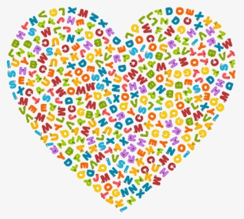 Alphabet Clipart Candy - Heart Alphabet Png Transparent , Free ...