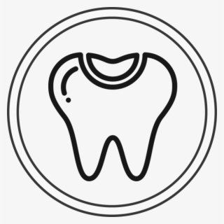 Tooth-colored Cavity Fillings - Line Art , Free Transparent Clipart ...