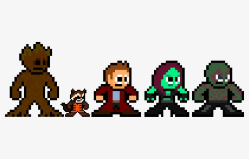 Pixel Art Guardians Of The Galaxy , Free Transparent Clipart - ClipartKey