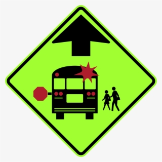 Transparent School Bus Stop Clipart - Pedestrian Crossing Sign Clip Art ...