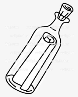 Message In A Bottle Drawing Vector And Stock Photo , Free Transparent ...