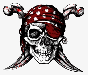 Drawing Pirates Pirate Head - Simple Jolly Roger Tattoo , Free ...