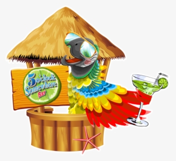 Beach Background Tiki Bar , Free Transparent Clipart - ClipartKey