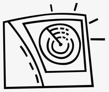 Vector Illustration Of Airport Radar Object Detection - Radar Line Art ...