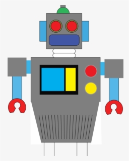 Robot Clipart Rectangle - Robot With 2d Shapes , Free Transparent ...